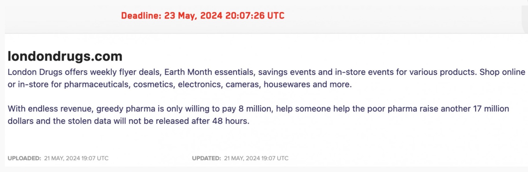 A LockBit áll a London Drugs-t ért ransomware támadás mögött – Nemzeti ...
